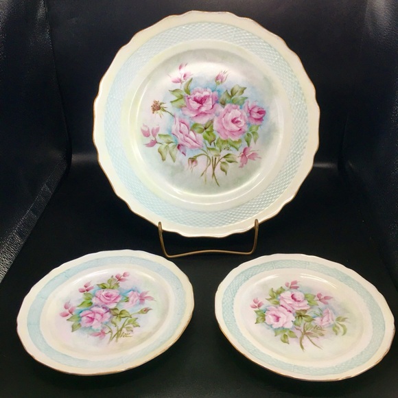 Kaiser | Dining | 3pc Vtg Kaiser Germany Pink Green Blue Floral ...